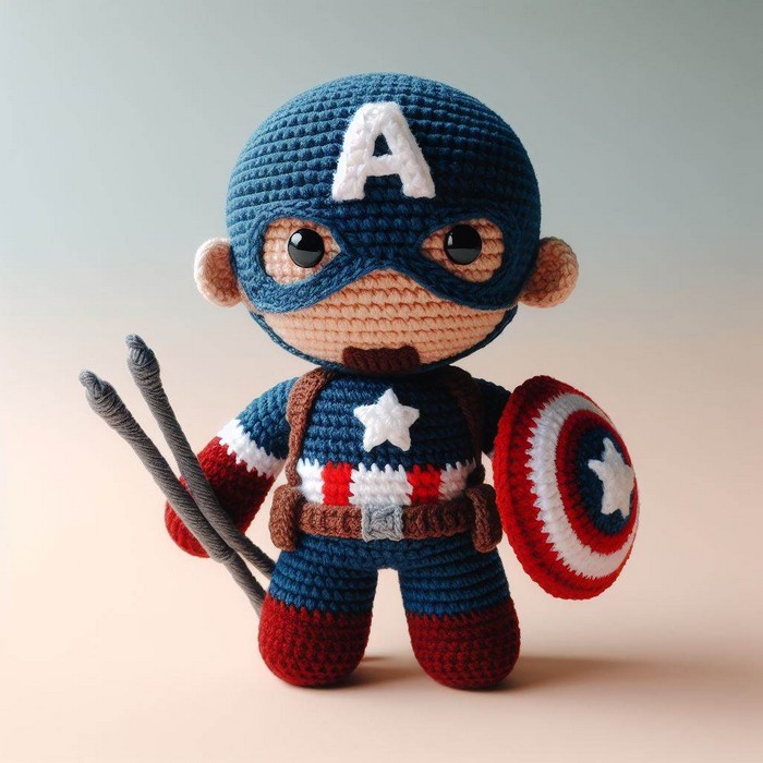 Captain America Amigurumi Crochet Step By Step Pattern - Yours Patterns