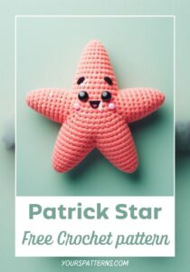 Patrick Star Amigurumi Crochet Step By Step Pattern - Yours Patterns