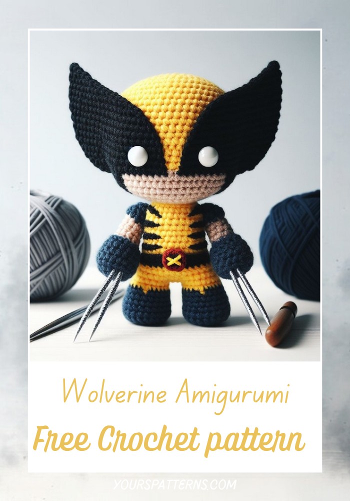 Crochet Wolverine Amigurumi Idea - Yours Patterns