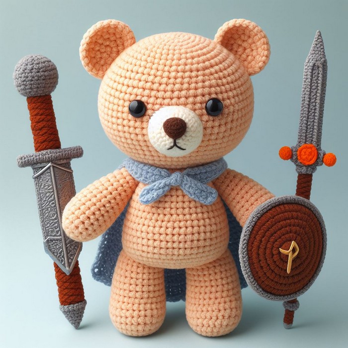 Crochet Brave Bear Amigurumi Idea - Yours Patterns