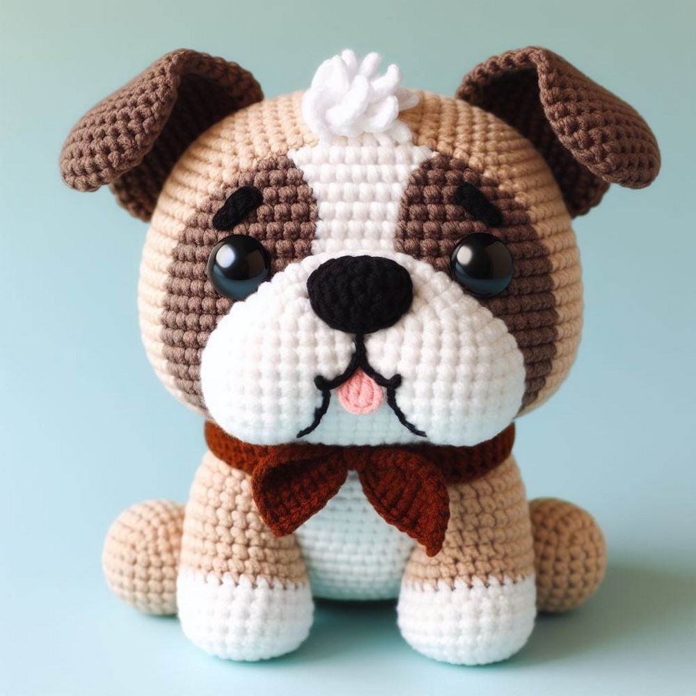 Crochet Brave Bulldog Amigurumi Idea - Yours Patterns