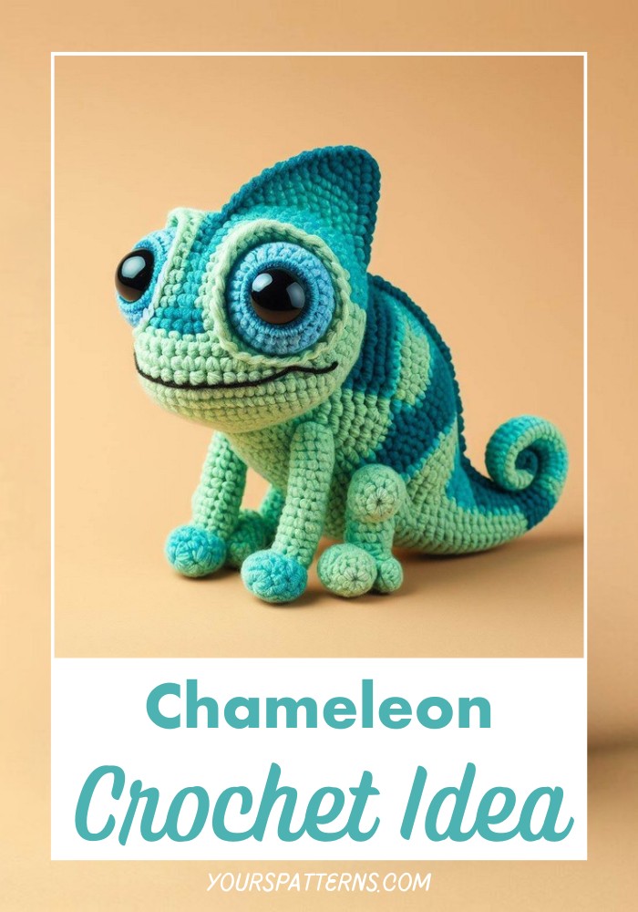 Crochet Charming Chameleon Amigurumi Idea - Yours Patterns