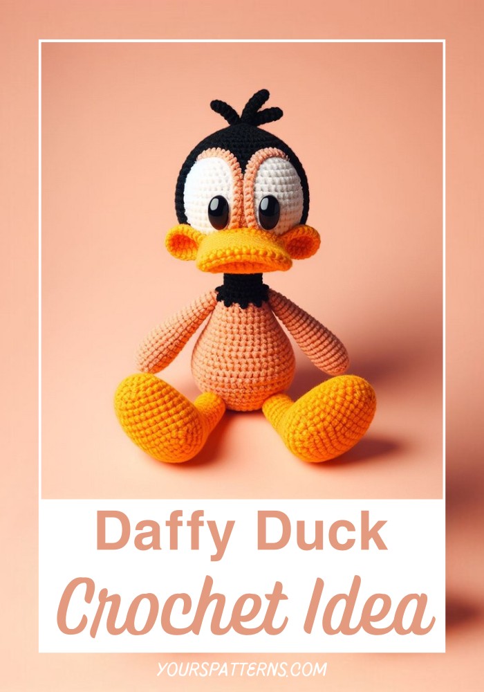 Crochet Daffy Duck Amigurumi Idea - Yours Patterns