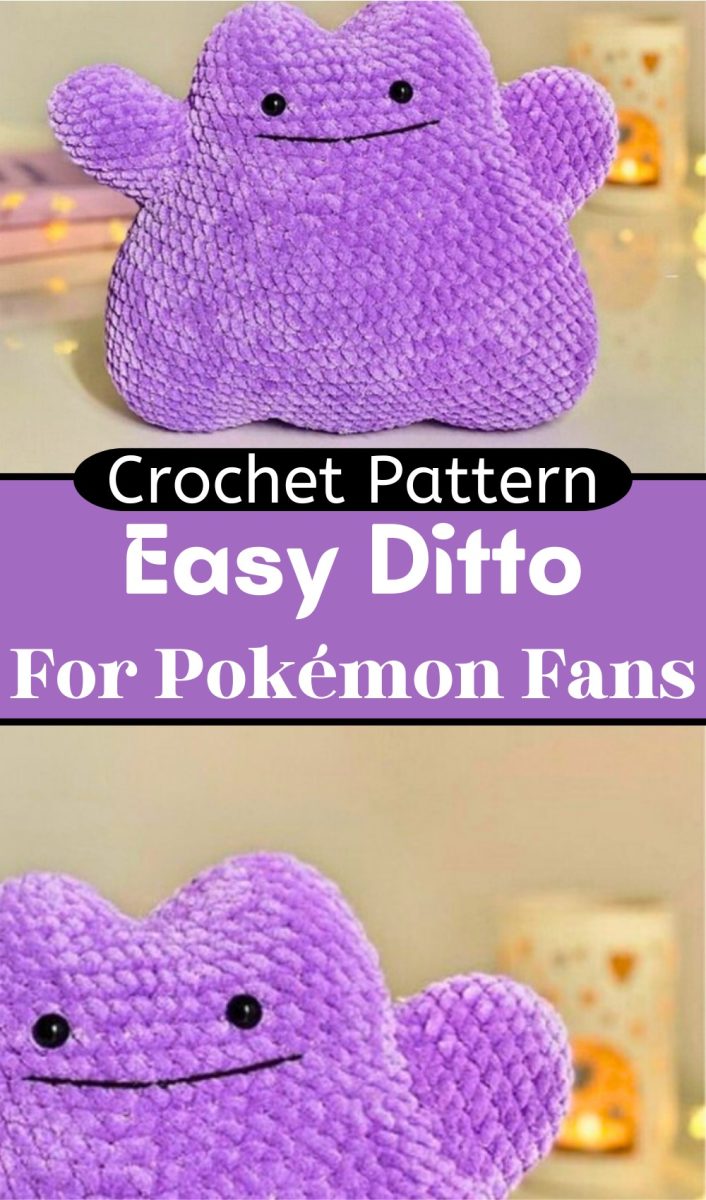 Crochet Ditto Amigurumi Pattern For Pokémon Fans - Yours Patterns