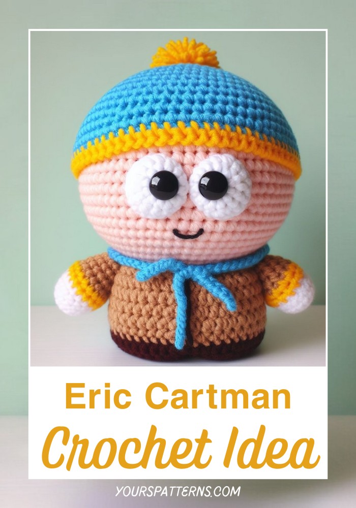 Crochet Eric Cartman Amigurumi Idea - Yours Patterns