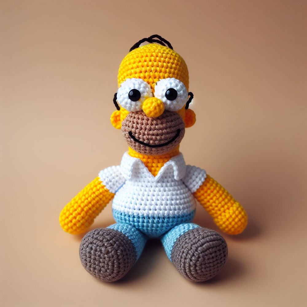 Crochet Homer J. Simpson Amigurumi Idea - Yours Patterns
