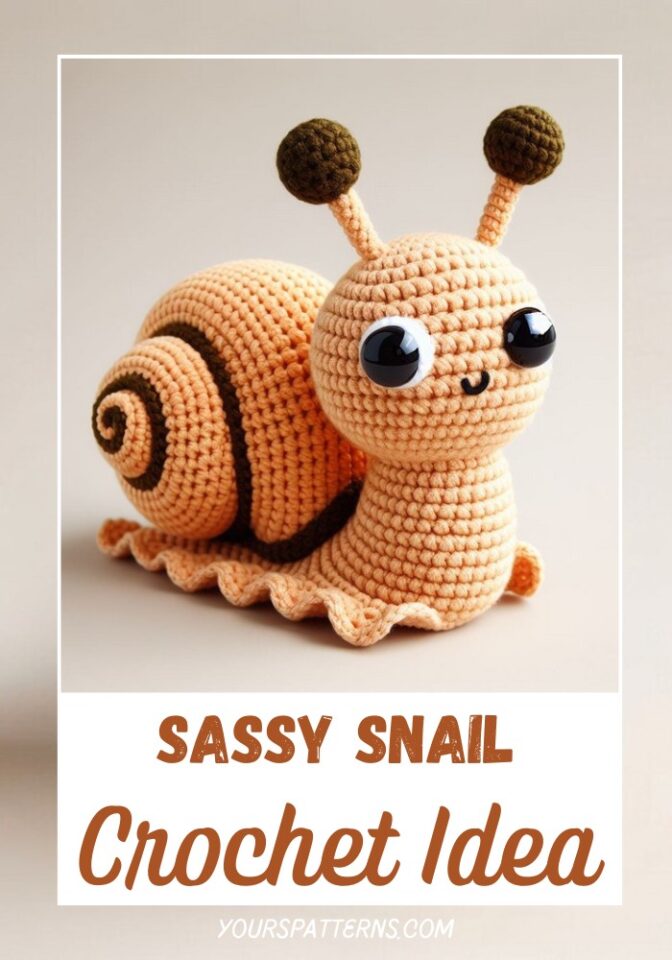 Crochet Sassy Snail Amigurumi Idea - Yours Patterns