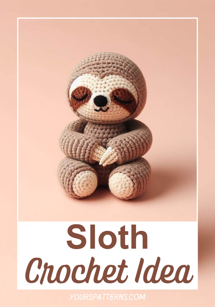 Crochet Sloth Amigurumi Pattern - Yours Patterns