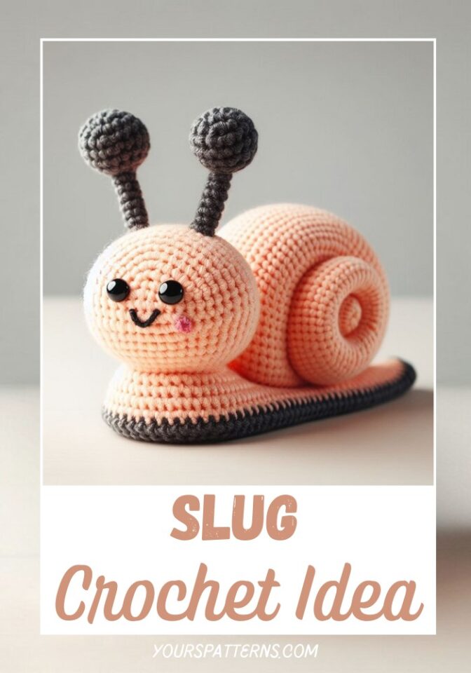 Crochet Snuggly Slug Amigurumi Idea - Yours Patterns