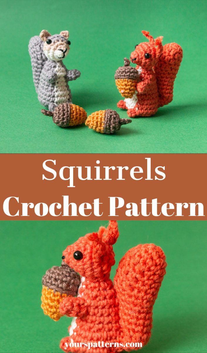 Crochet Squirrel Amigurumi Patterns Free - Yours Patterns