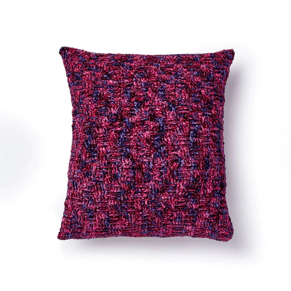 Basketweave Crochet Pillow Pattern Free - Yours Patterns