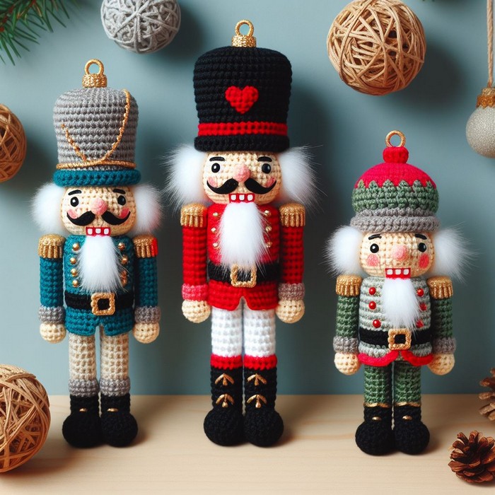 Crochet Nutcracker Ornaments Christmas Idea - Yours Patterns