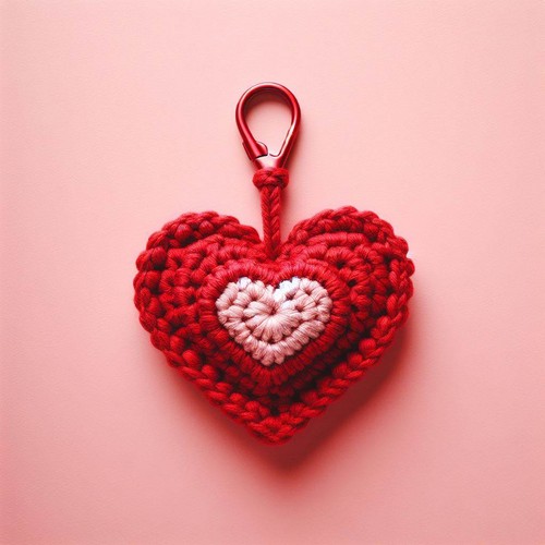 Crochet Heart Keychain Pattern Free - Yours Patterns