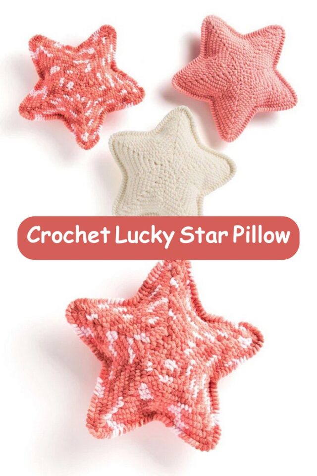 Magical Crochet Lucky Star Pillow Pattern Free - Yours Patterns
