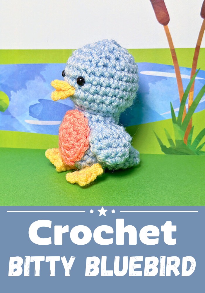 Crochet Bitty Bluebird - Easy Amigurumi Pattern - Yours Patterns