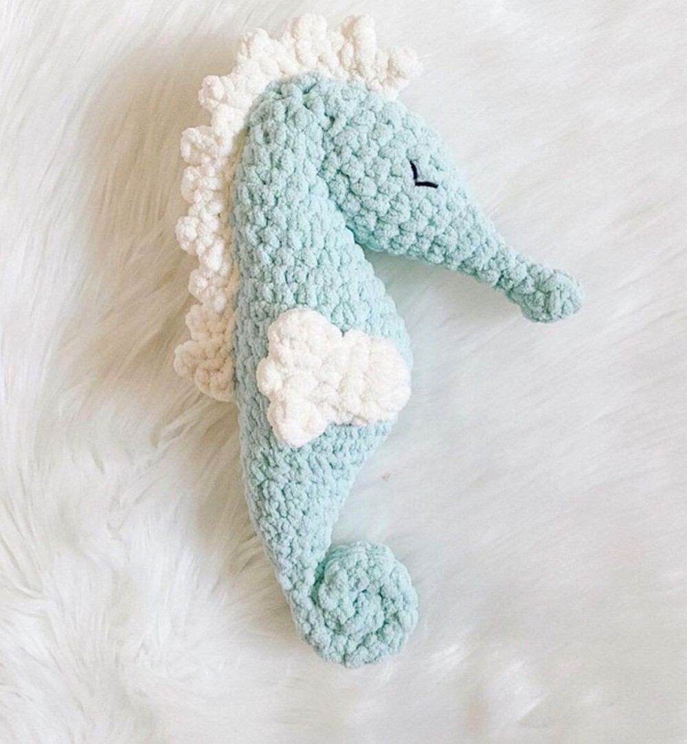 Crochet Snuggly Seahorse Amigurumi Pattern - Step By Step - Yours Patterns