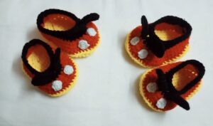 Free Crochet Mickey Mouse Baby Bootie Pattern Step By Step - Yours Patterns