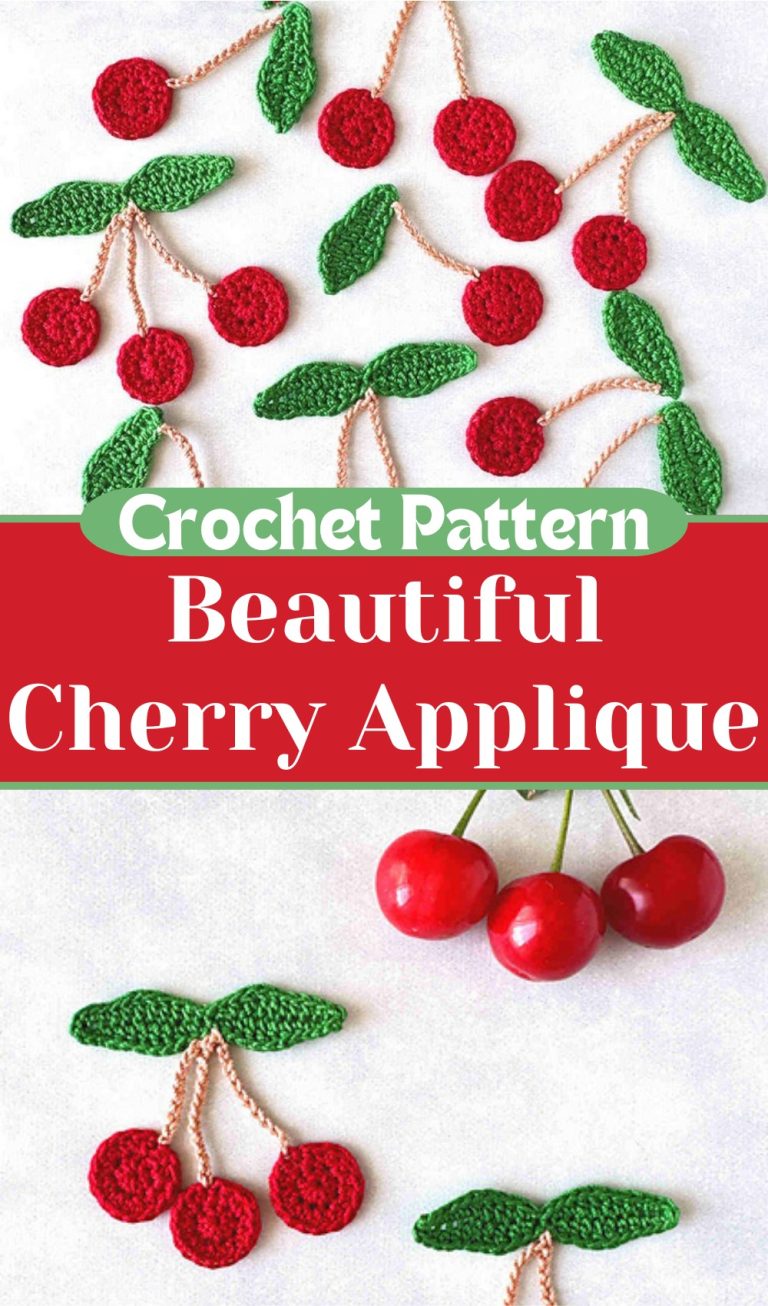 Crochet Cherry Applique Pattern - Yours Patterns