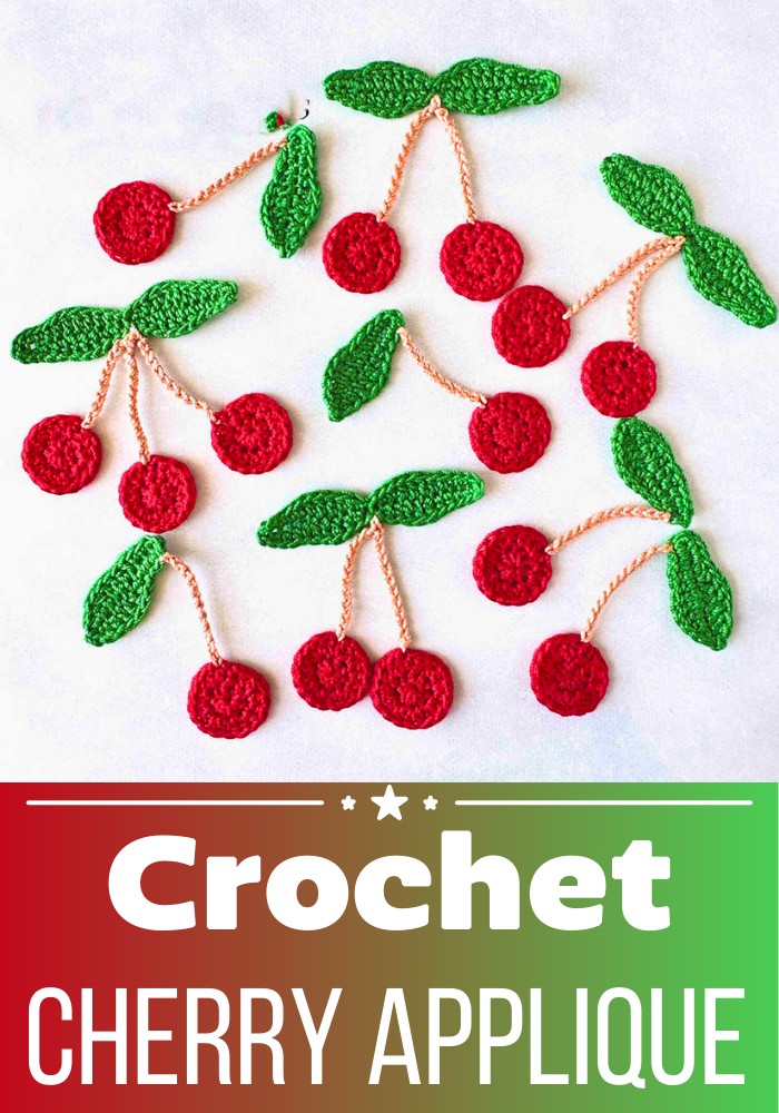 Crochet Cherry Applique Pattern - Yours Patterns