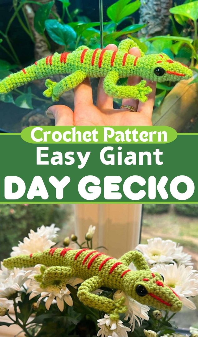 Crochet Giant Day Gecko Pattern - Yours Patterns