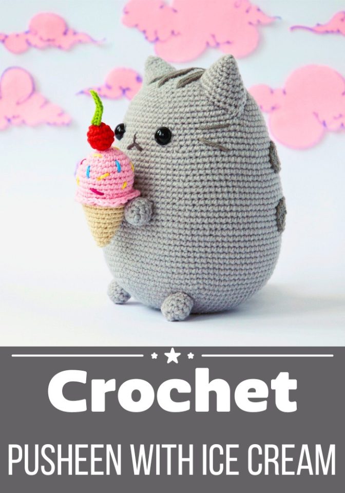 Crochet Pusheen With Ice Cream Pattern - Yours Patterns