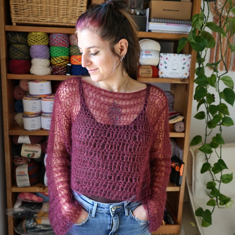 Crochet Ziva Mesh Top Pattern - Yours Patterns