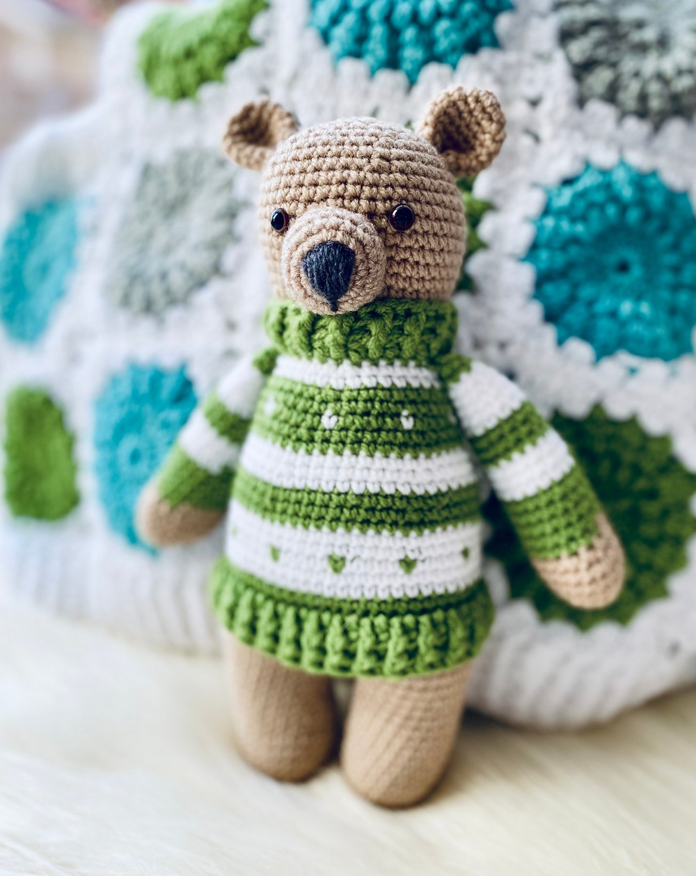 Crochet Teddy Bear in a Pullover - Yours Patterns