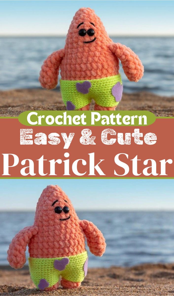Crochet Patrick Star Amigurumi Pattern - Yours Patterns