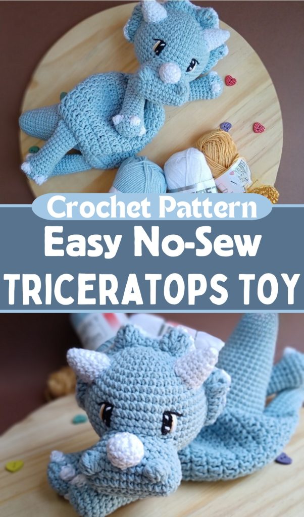 Crochet Triceratops Toy Pattern - Yours Patterns