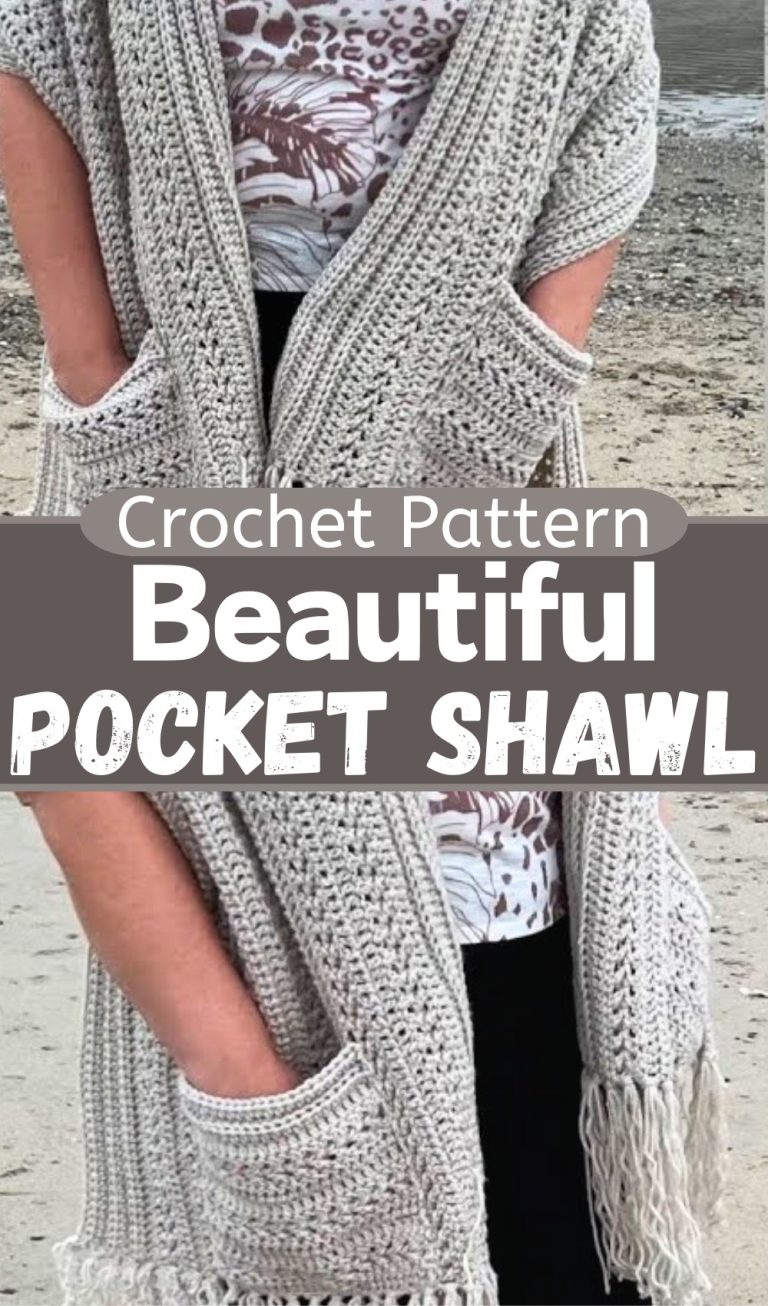 Best Free Crochet Pocket Shawl Patterns - Yours Patterns