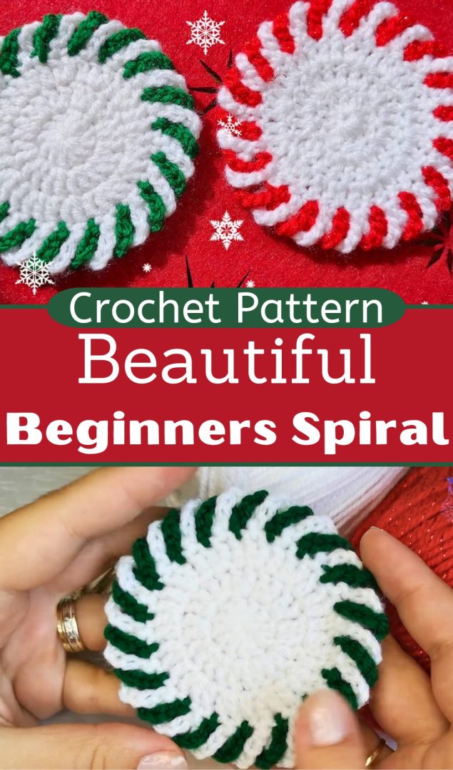 4 Festive Crochet Peppermint Coasters Patterns For Your Holiday Table ...