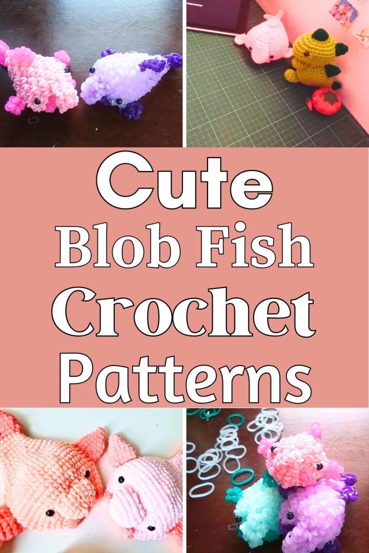3 Crochet Blob Fish Amigurumi Patterns In Different Colors - Yours Patterns