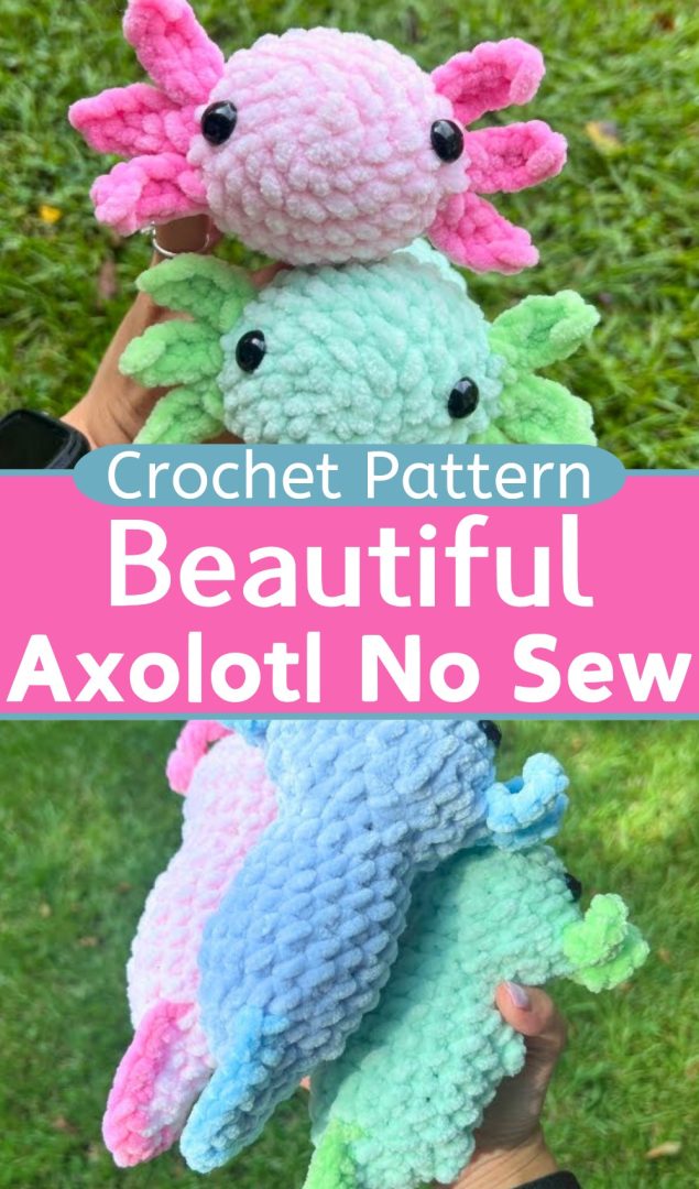 5 Beautiful Cute Crochet Axolotl Patterns To Cuddle - Yours Patterns