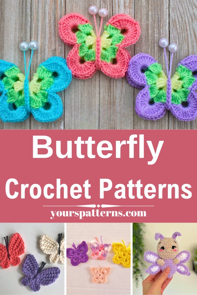 Crochet Butterfly Patterns For Spring Decorations - Yours Patterns