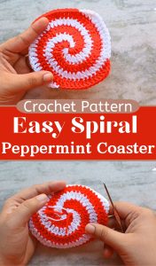 4 Festive Crochet Peppermint Coasters Patterns For Your Holiday Table ...