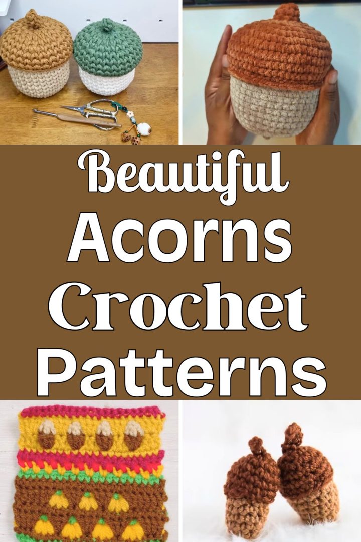 5 Crochet Acorns Amigurumi Patterns In Different Colors - Yours Patterns