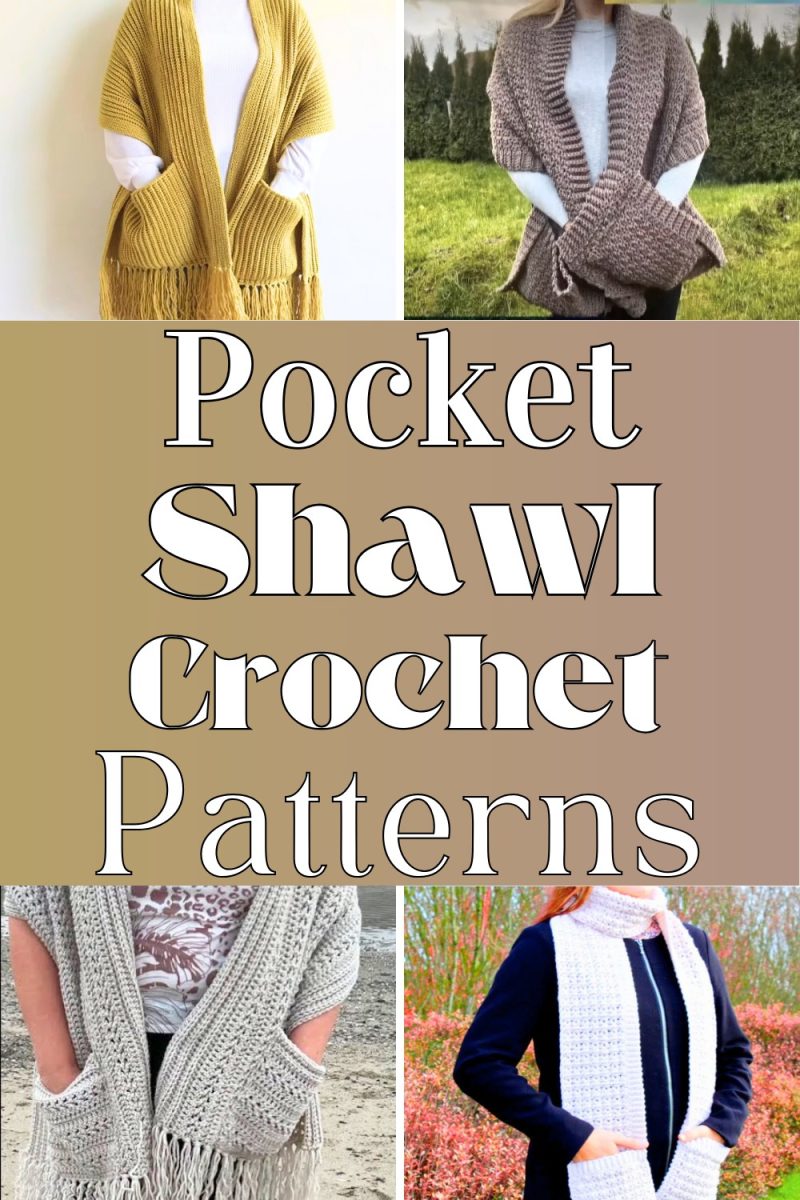 Best Free Crochet Pocket Shawl Patterns - Yours Patterns