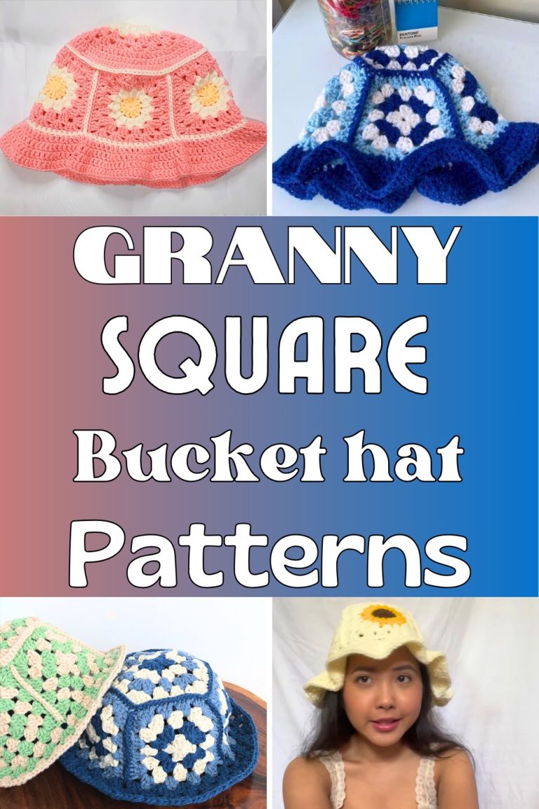 Colorful Crochet Granny Square Bucket Hat Patterns - Yours Patterns