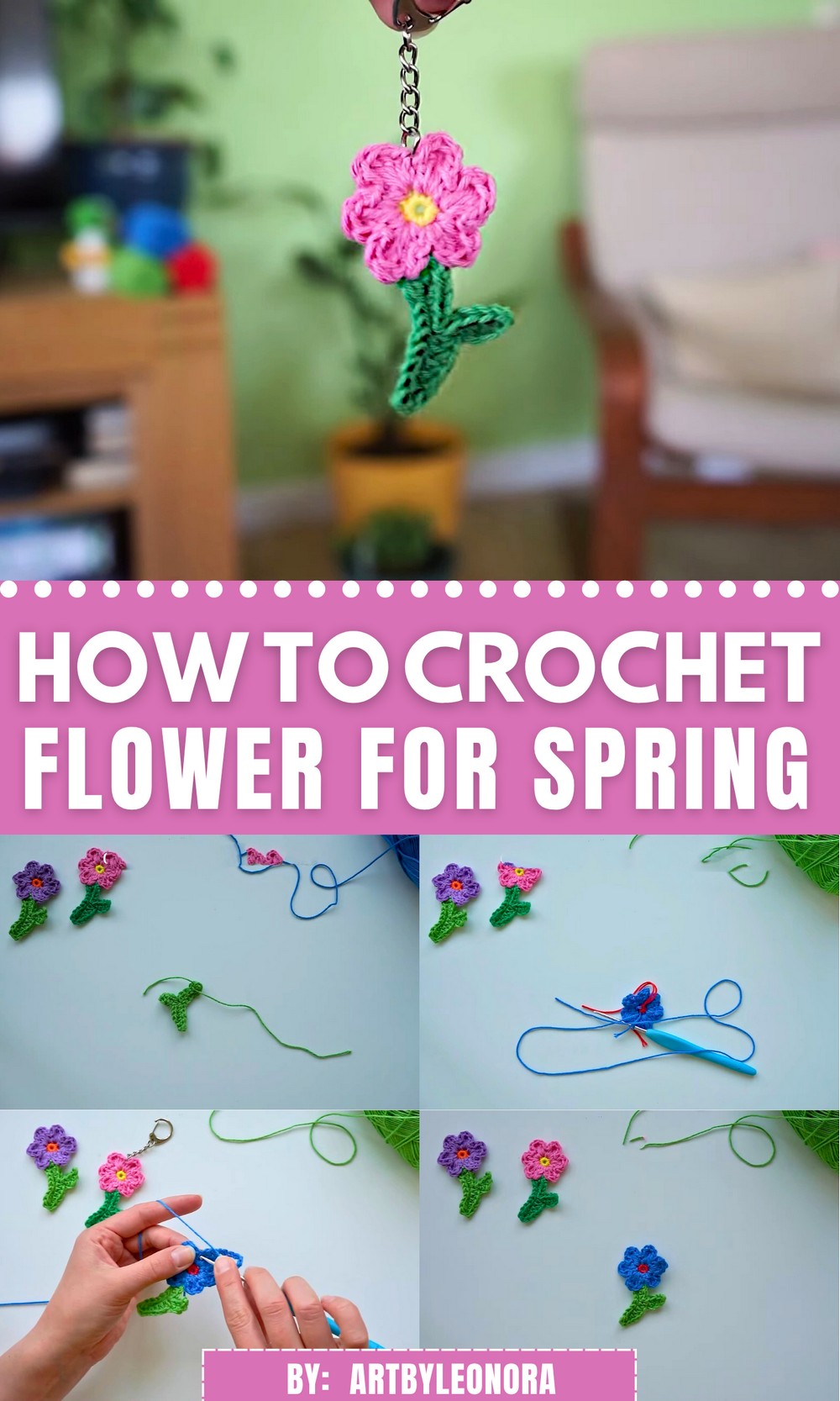 How to Crochet A Yarn Flower for Spring - Yours Patterns