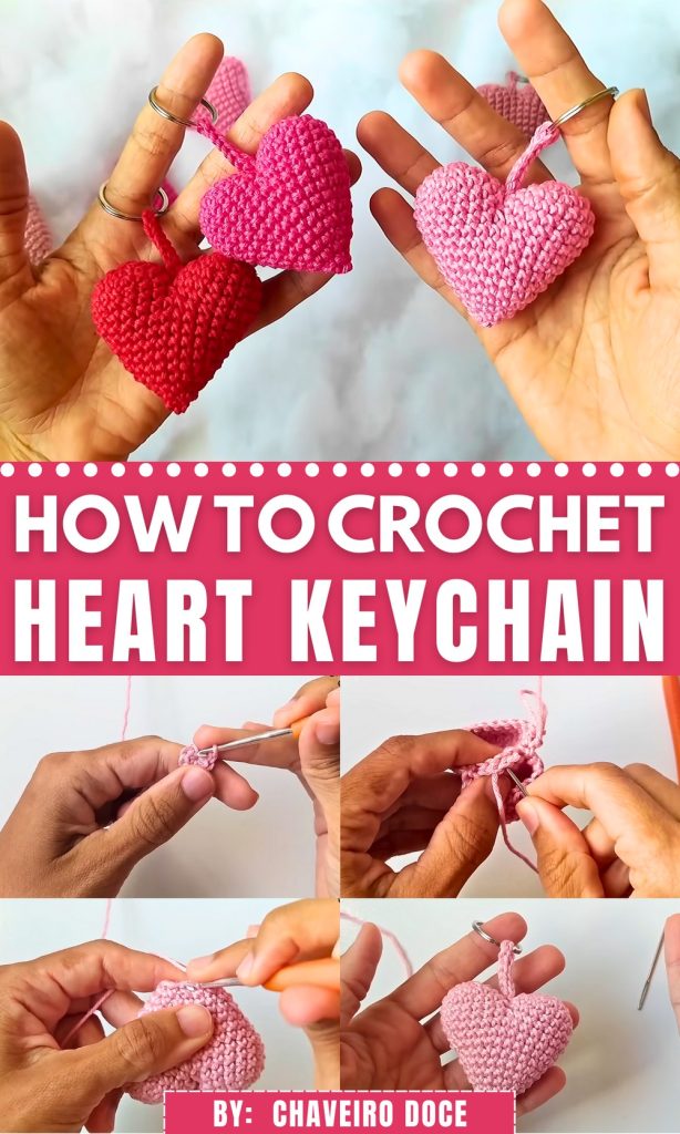 Timeless & Tiny Crochet Heart Keychain Pattern for Thoughtful Gifting ...