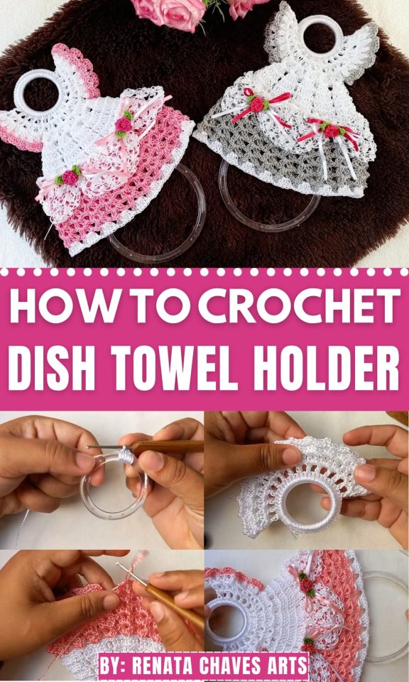 Stylish Crochet Dish Towel Holder Pattern for Busy Kitchens - Yours ...