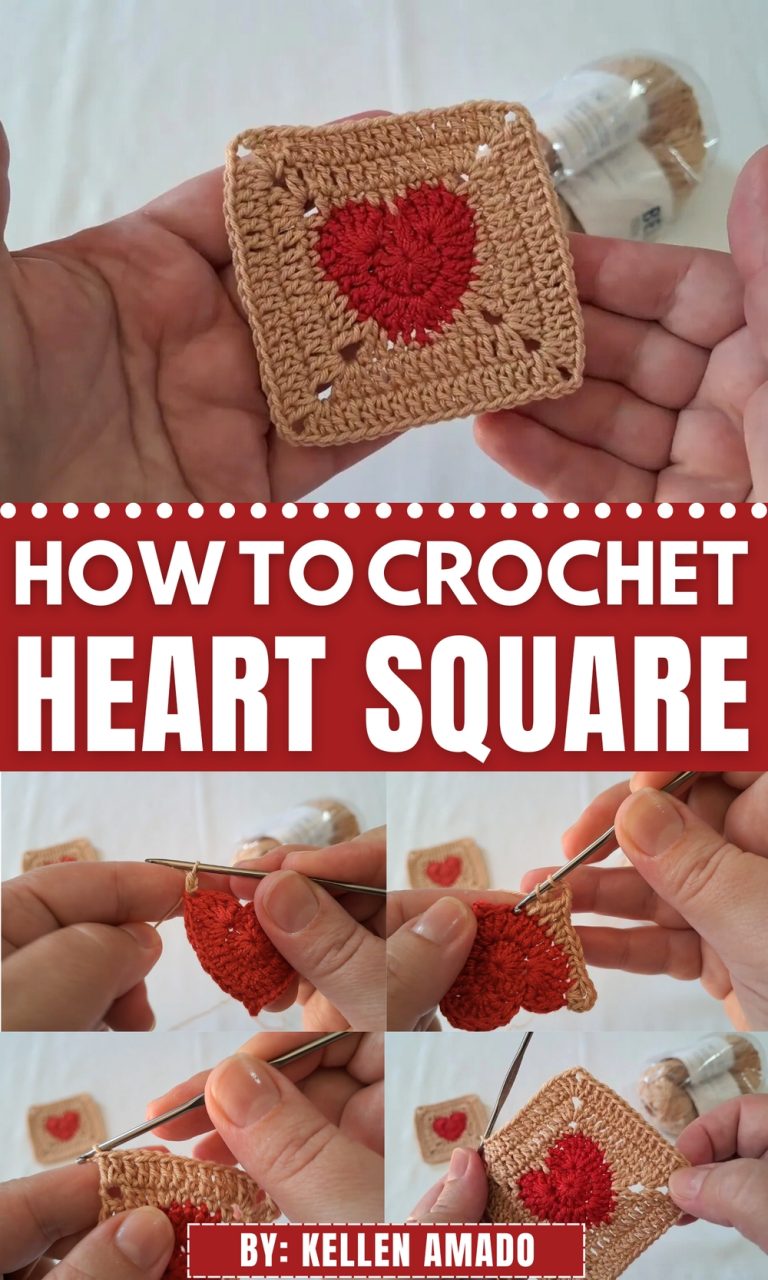 Free Crochet Heart Square Pattern to Personalize Your Creations - Yours ...