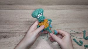 Free Crochet Squidward Keychain Pattern For Quirky Decor - Yours Patterns