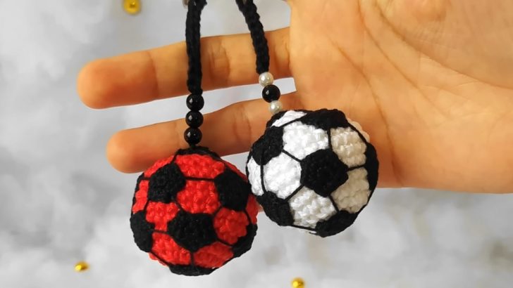 Playful Crochet Soccer Ball Keychain That’s Perfect for Gifts - Yours ...