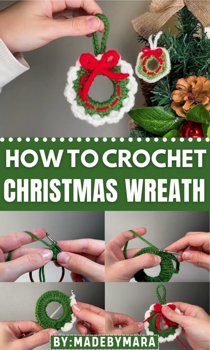 Free Crochet Christmas Wreath Pattern for Holiday Decor - Yours Patterns
