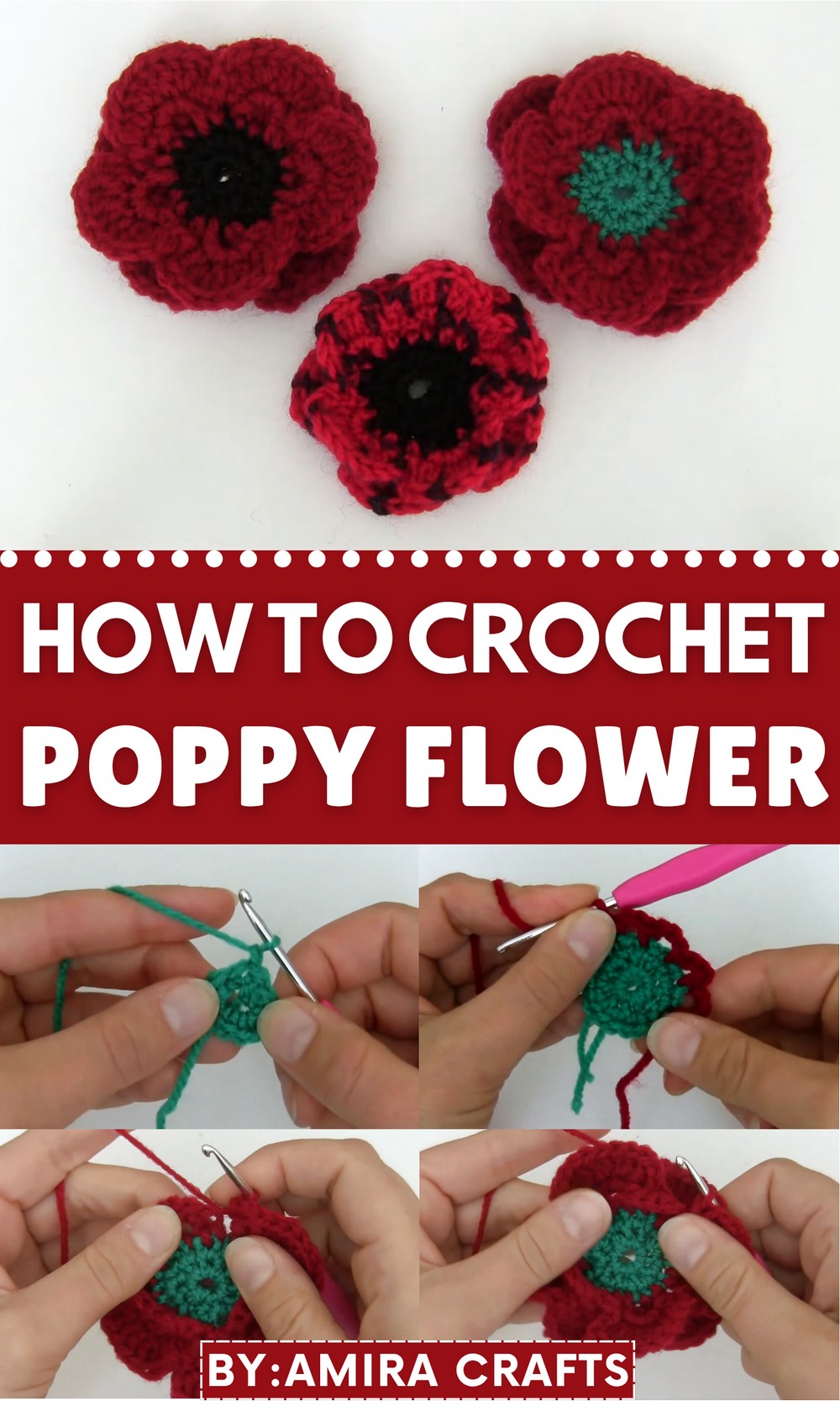 Trendy Crochet Poppy Flower Pattern to Refresh Any Space - Yours Patterns