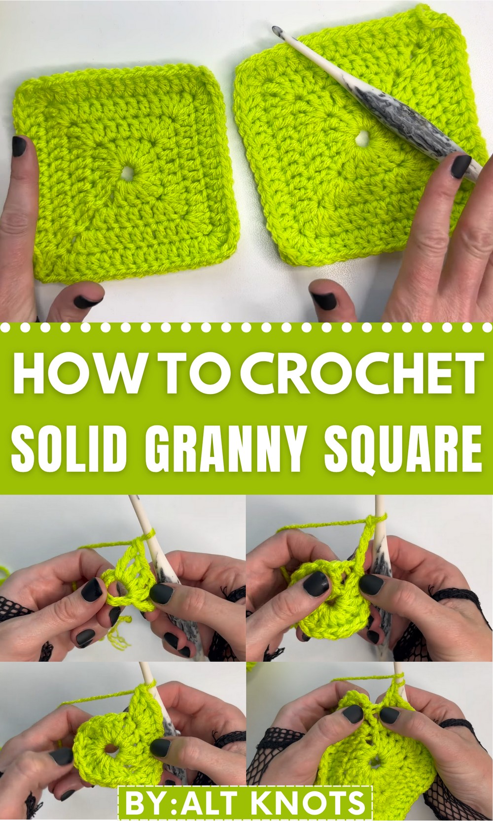 Free Crochet Solid Granny Square Pattern That Looks So Modern - Yours Patterns