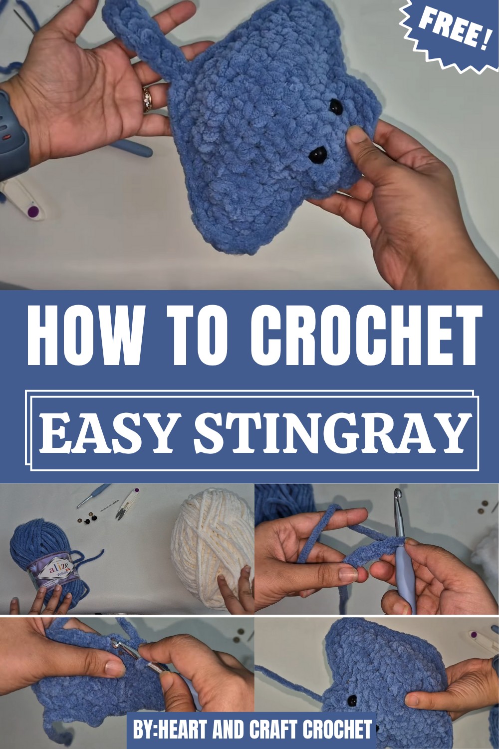 Free Crochet Stingray Pattern You’ll Want To Keep Forever - Yours Patterns