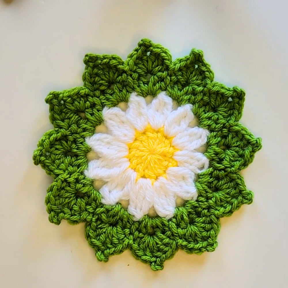 Quick Crochet Daisy Coaster Pattern for All Seasons - Yours Patterns