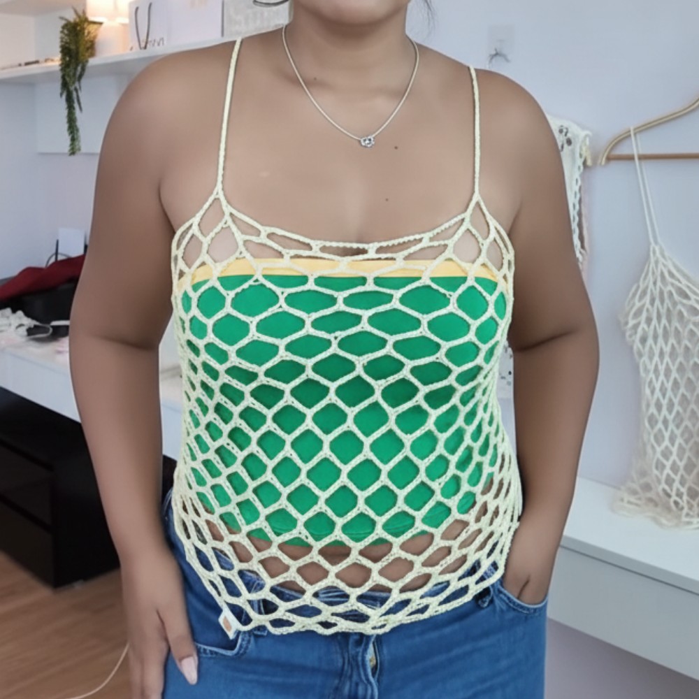 Airy Crochet Mesh Top Pattern for Summer Looks - Yours Patterns